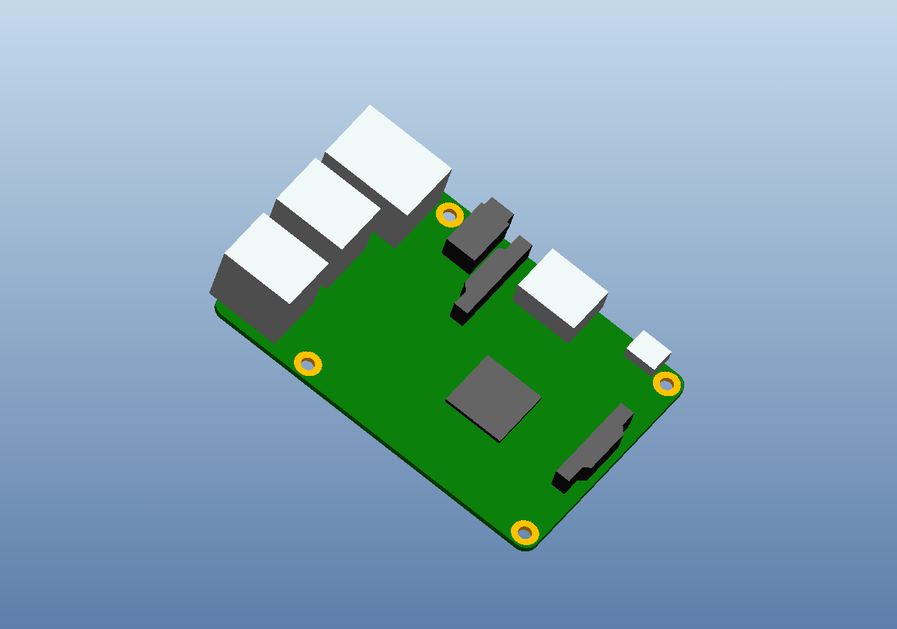 Rasperry Pi 3b And Ras Pi Camera V2 Low Poly Dimensionally Accurate Model