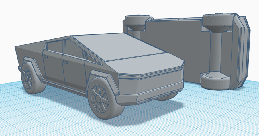 Tesla CyberTruck print in place with moving wheels by Michael Dasaro ...