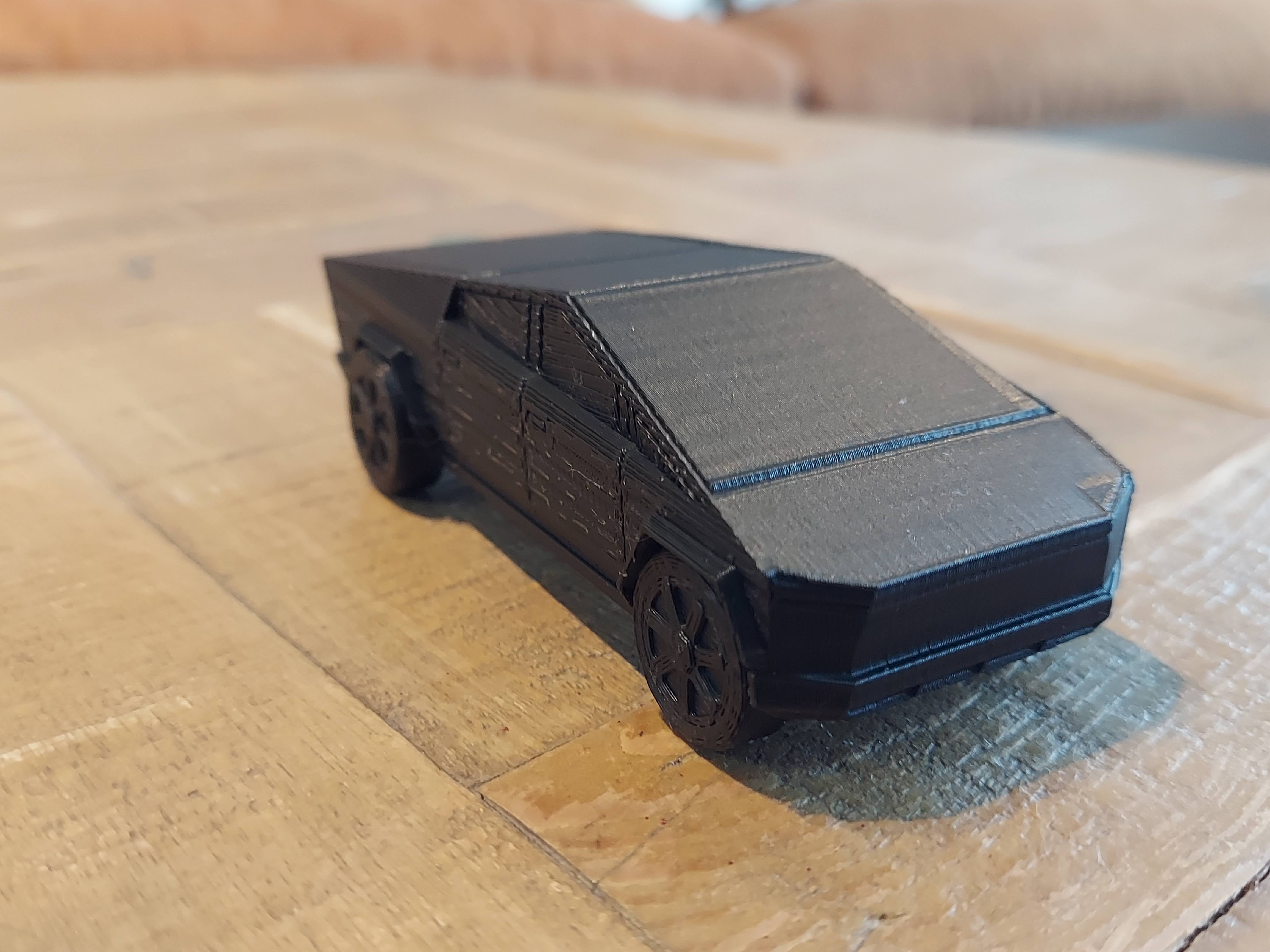 Tesla CyberTruck print in place with moving wheels by Manifold3D ...