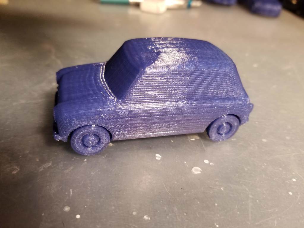 Morris car print in place with moving wheels by Manifold3D | Download free STL model ...