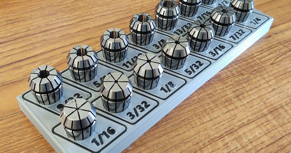 ER20 Collet Tray by Metcalf Designs | Download free STL model ...