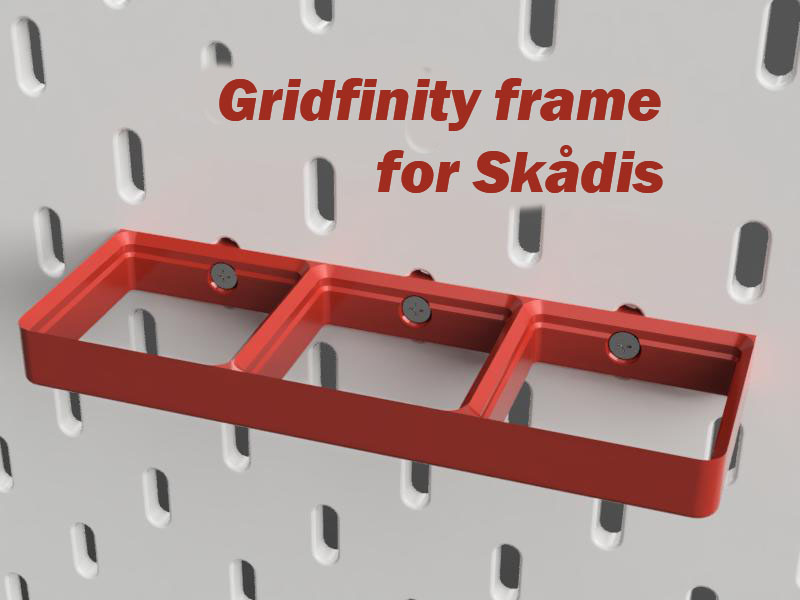 Gridfinity frames for the Skadis board by ORM | Download free STL model ...
