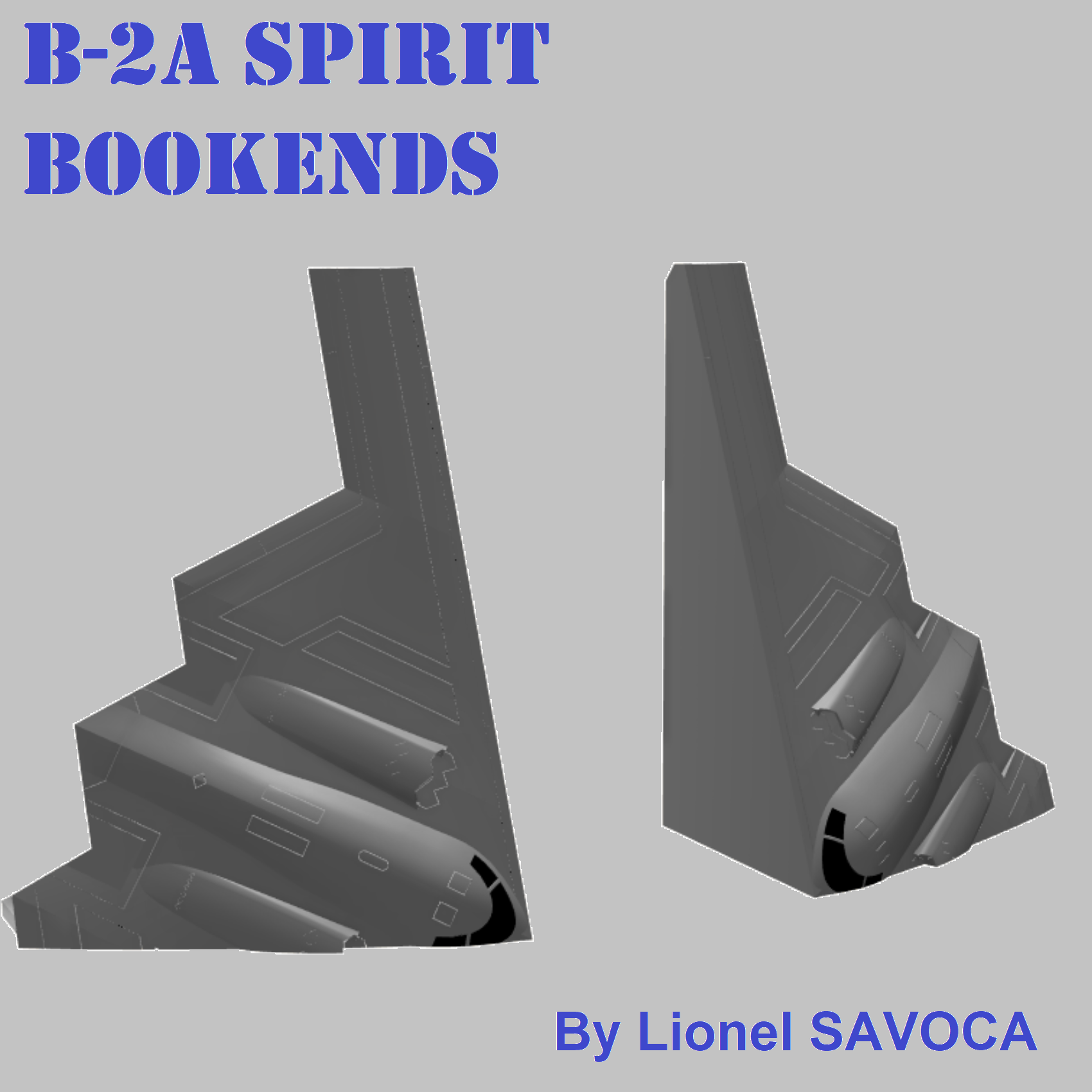 B-2A Bookends by Lionel SAVOCA | Download free STL model | Printables.com
