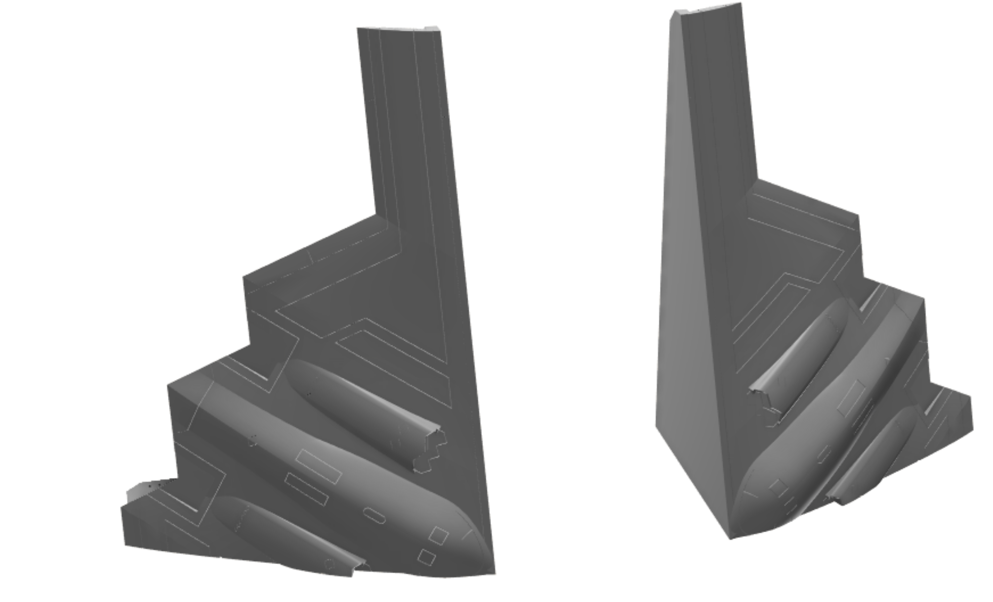 B-2A Bookends by Lionel SAVOCA | Download free STL model | Printables.com