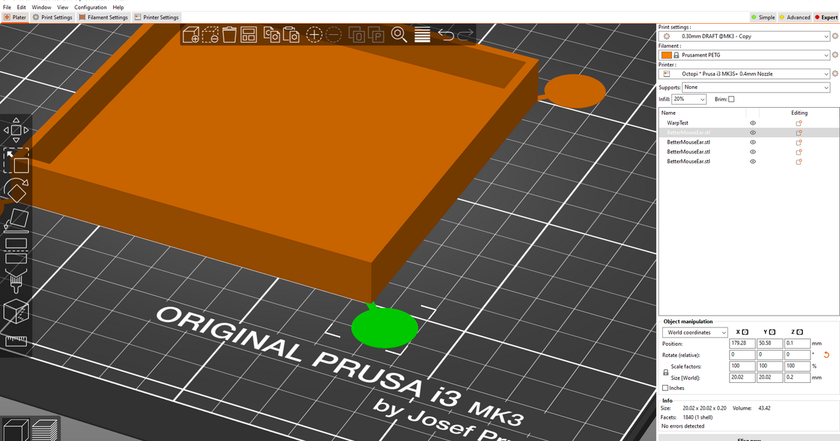 Better Anti-Warp Mouse Ear! by Ty10y | Download free STL model ...