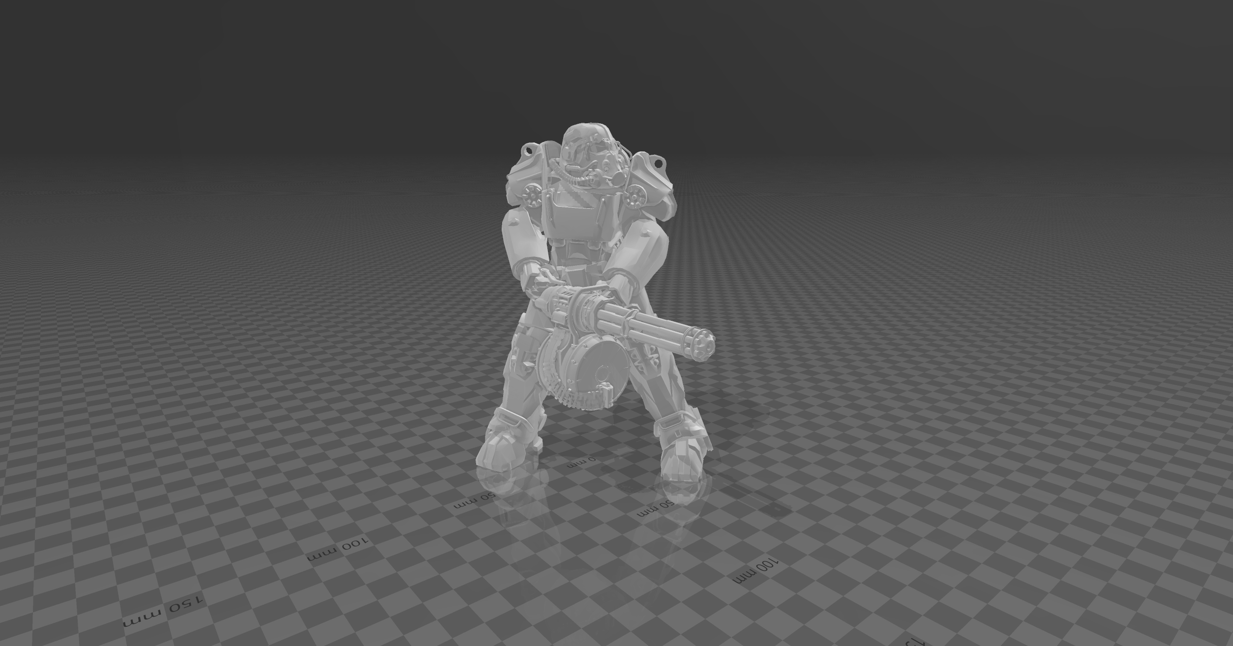 T60 power-armor w/ mini-gun from Fallout 4 von #1Primate | Kostenloses ...