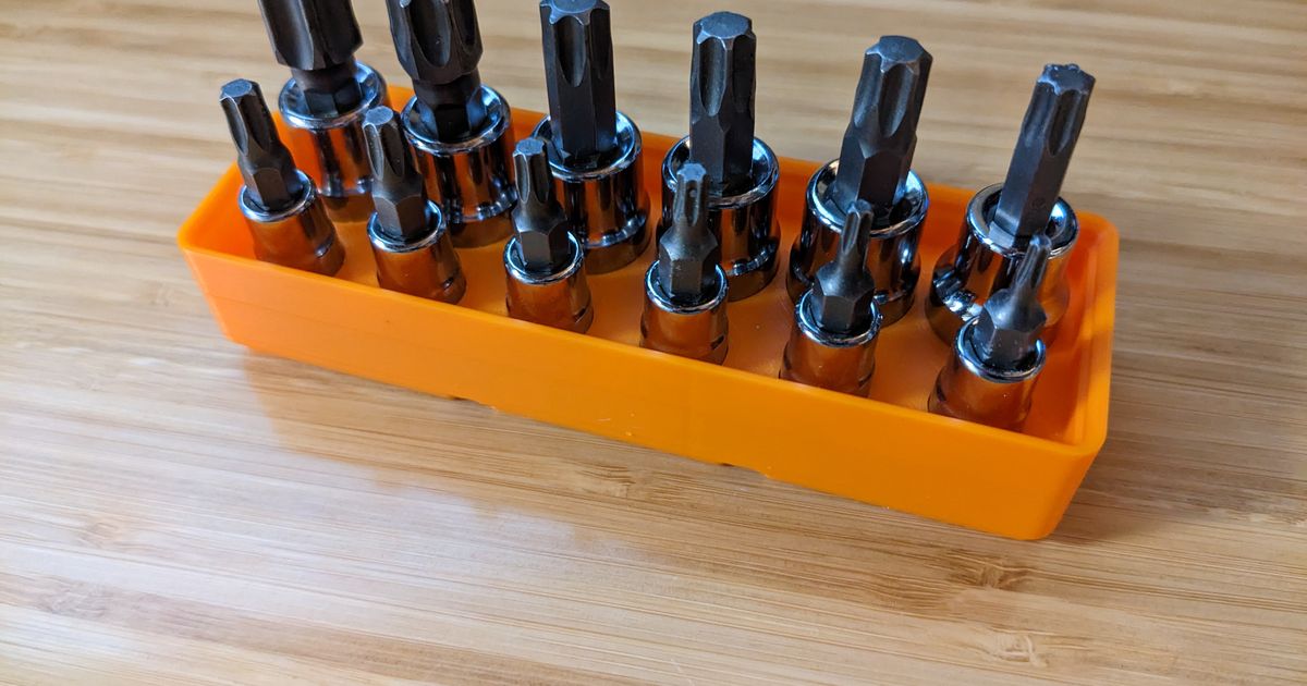 Gridfinity 12pc Torx Bit Socket Storage by Charles Timko | Download ...