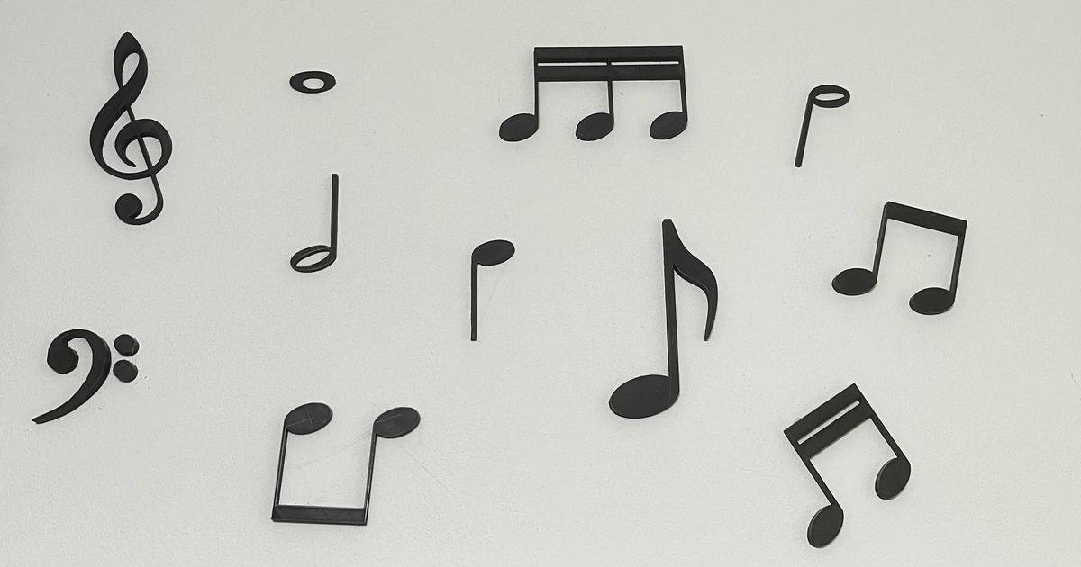 Eight Note wall design by patrik.michna | Download free STL model ...