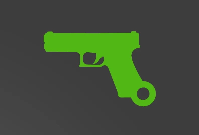 Gun keychain by 3D Tiskovec | Download free STL model | Printables.com