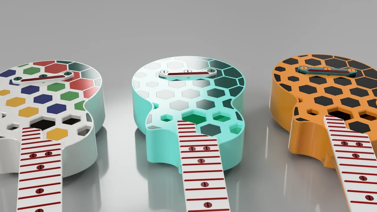 Hex ukulele by Tomek | Download free STL model | Printables.com