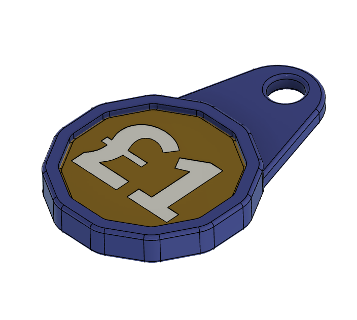 £1 Shopping trolley token - TPU holder by BC Designs | Download free ...