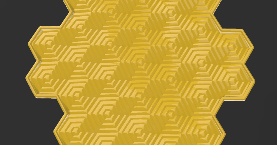 Hex Cube Pattern Coaster by Jack | Download free STL model | Printables.com