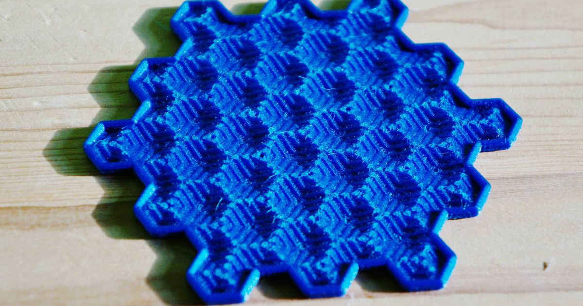Hex Cube Pattern Coaster by Jack | Download free STL model | Printables.com
