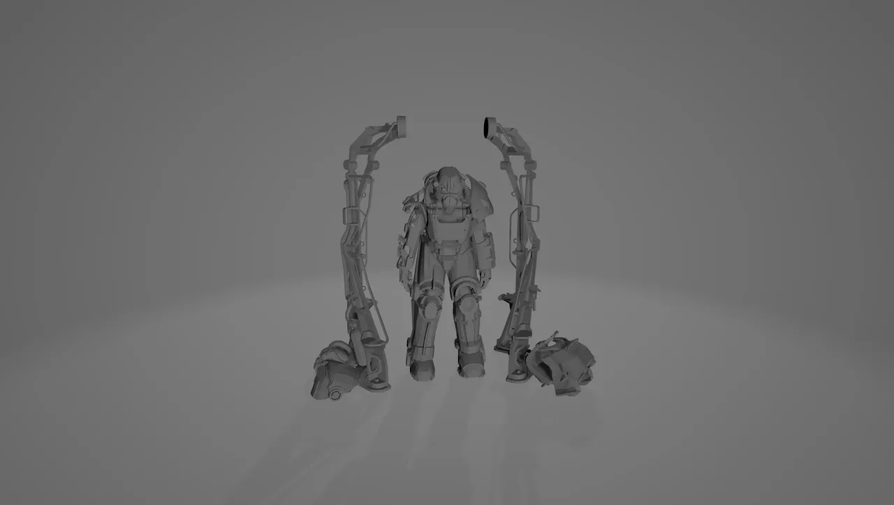 Fallout 4 power-armor in station (loading screen pose) by #1Primate ...
