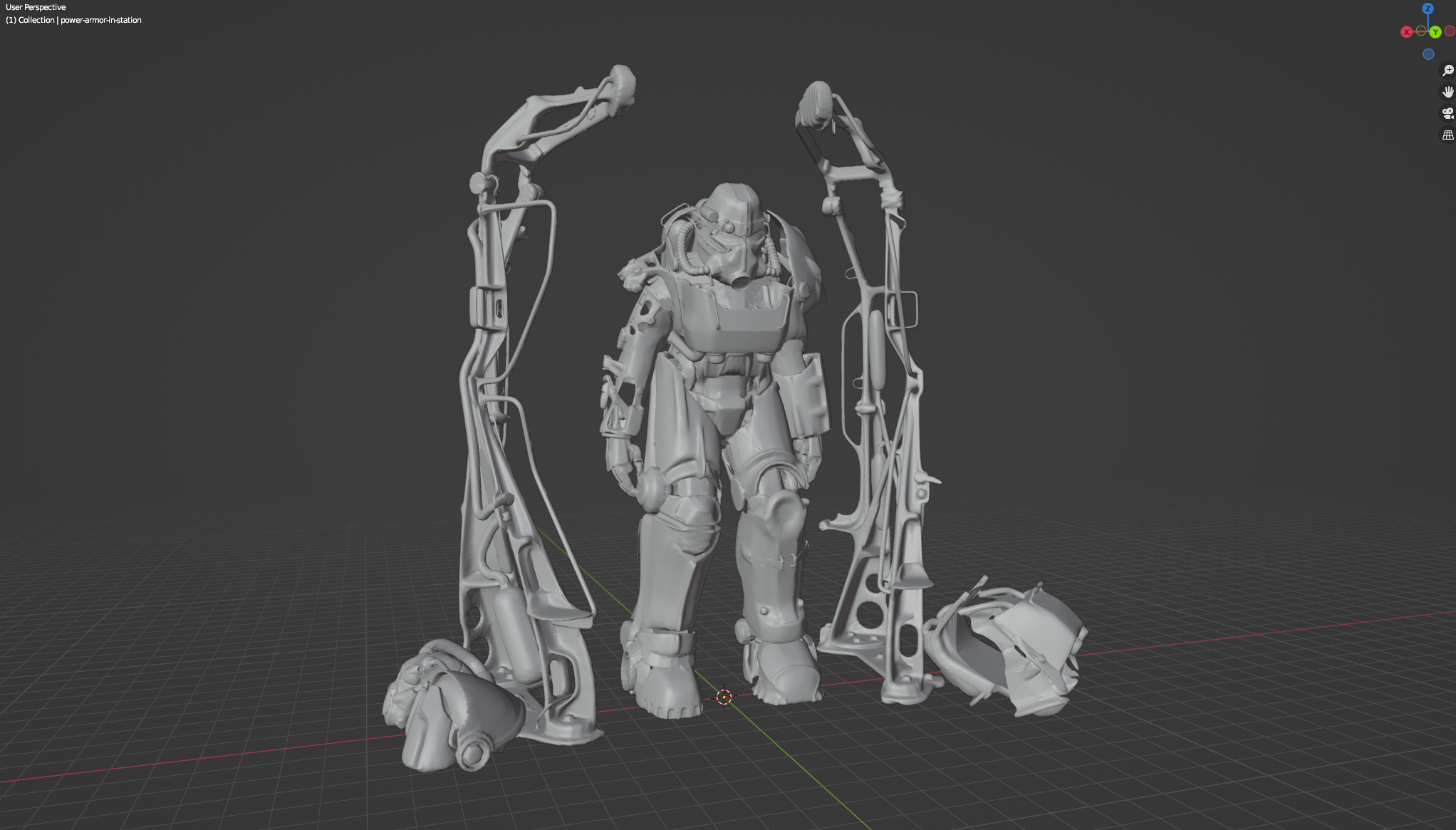 Fallout 4 power-armor in station (loading screen pose) by #1Primate ...