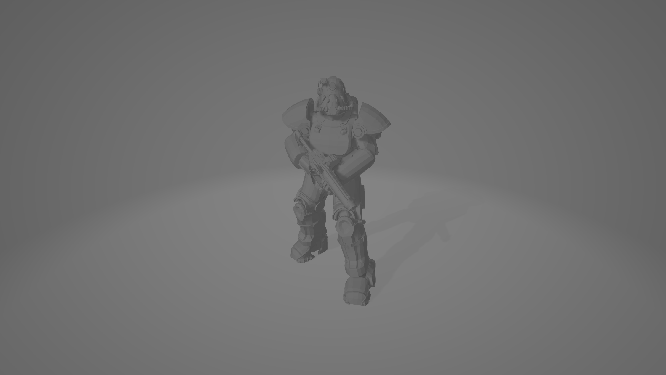 T51 power armor w/ rifle from Fallout 4 (loading screen pose) by ...