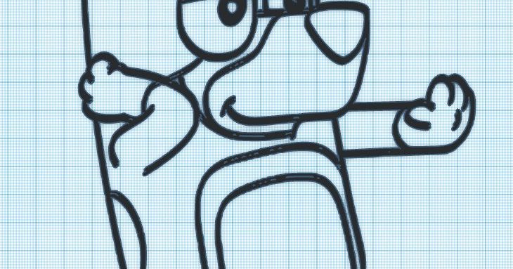 BANDIT - DANCING - BLUEY - WALL ART by Ogama Industries | Download free ...