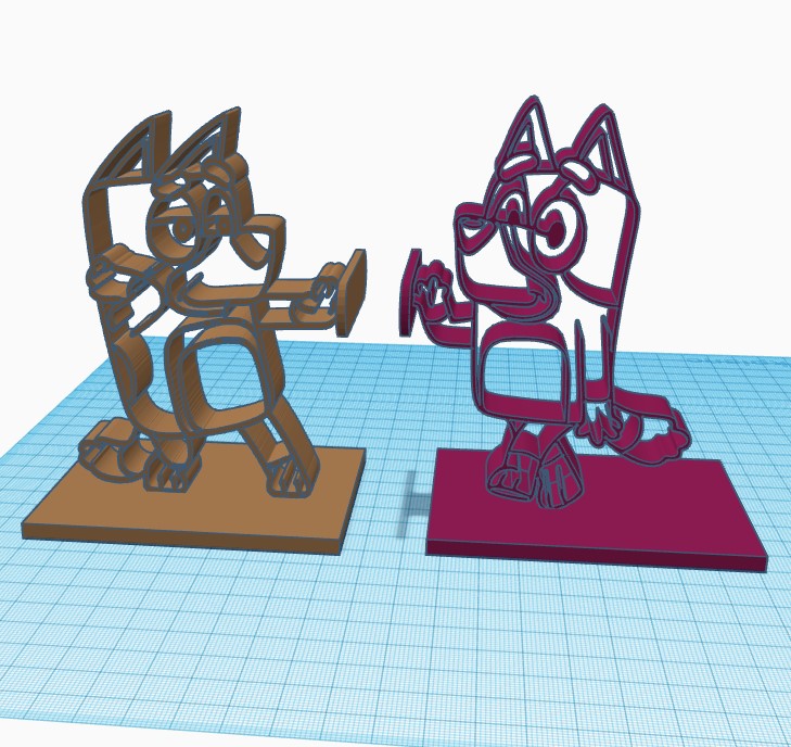 BLUEY BOOK ENDS - SOLID AND SPLIT VERSIONS by Ogama Industries ...