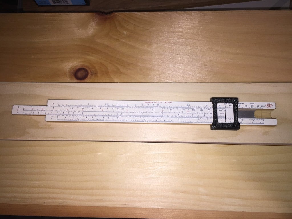 Post 1447 slide rule cursor by Redneck Design | Download free STL model ...
