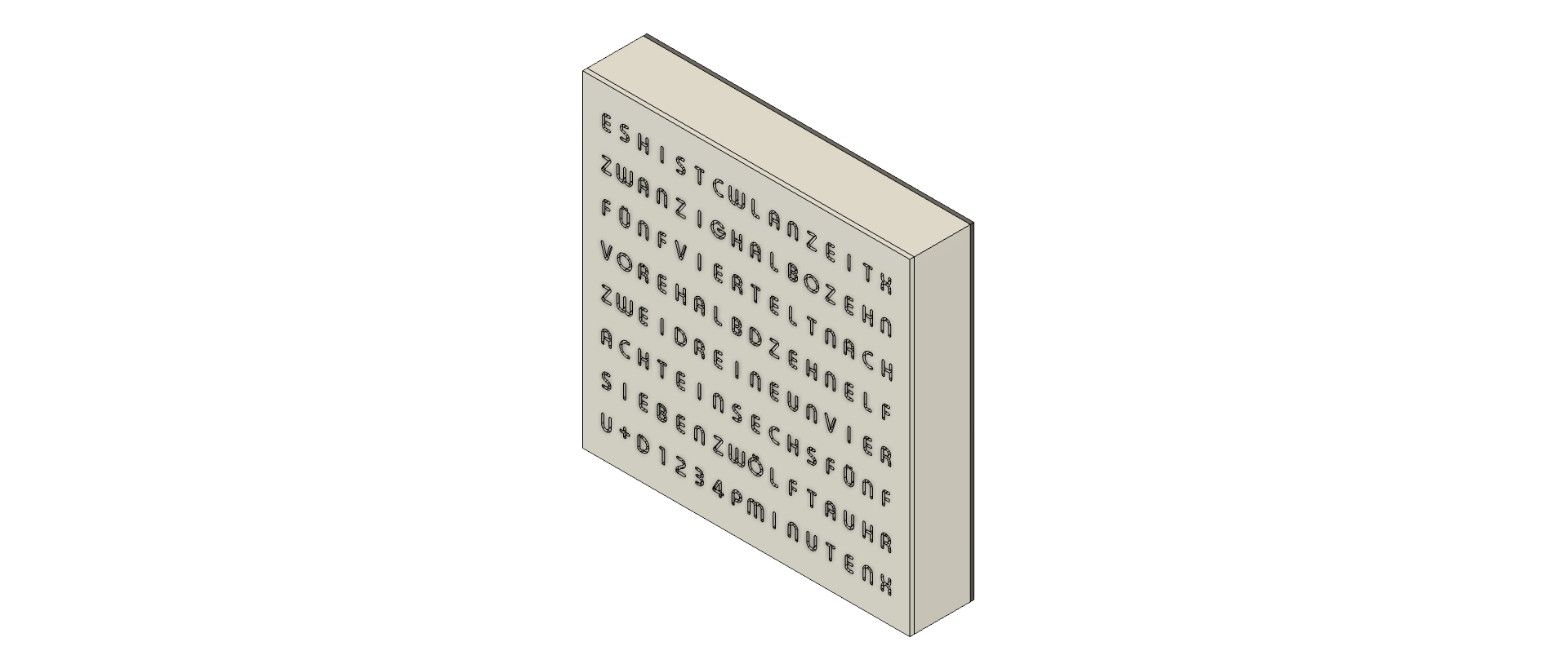 WordClock 16x8 LED matrix (2023-V3) by AWSW | Download free STL model ...