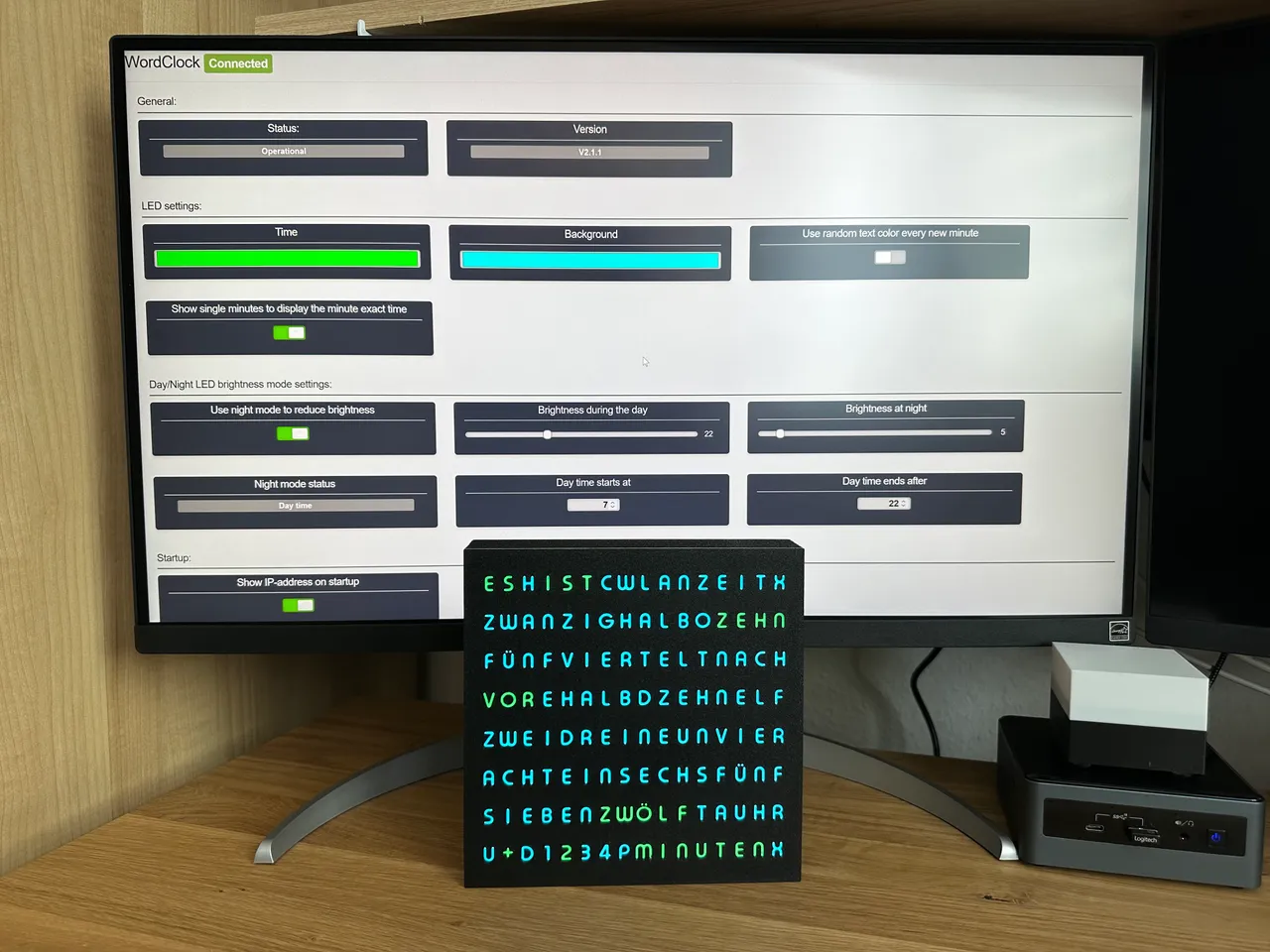 WordClock 16x8 LED matrix (2023-V3) von AWSW | Kostenloses STL-Modell ...