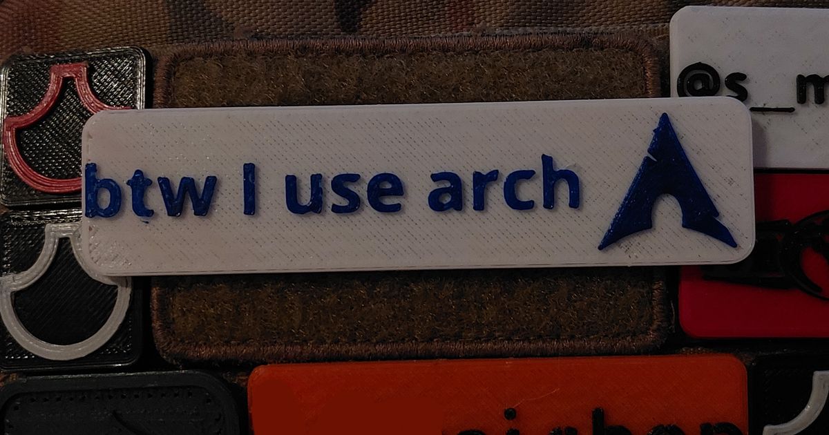arch linux - patch by s__m__k__v | Download free STL model | Printables.com