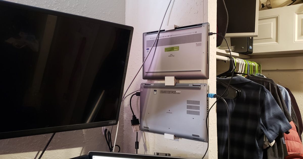 Simple Laptop Wall Mounts by NazzerDawk | Download free STL model ...