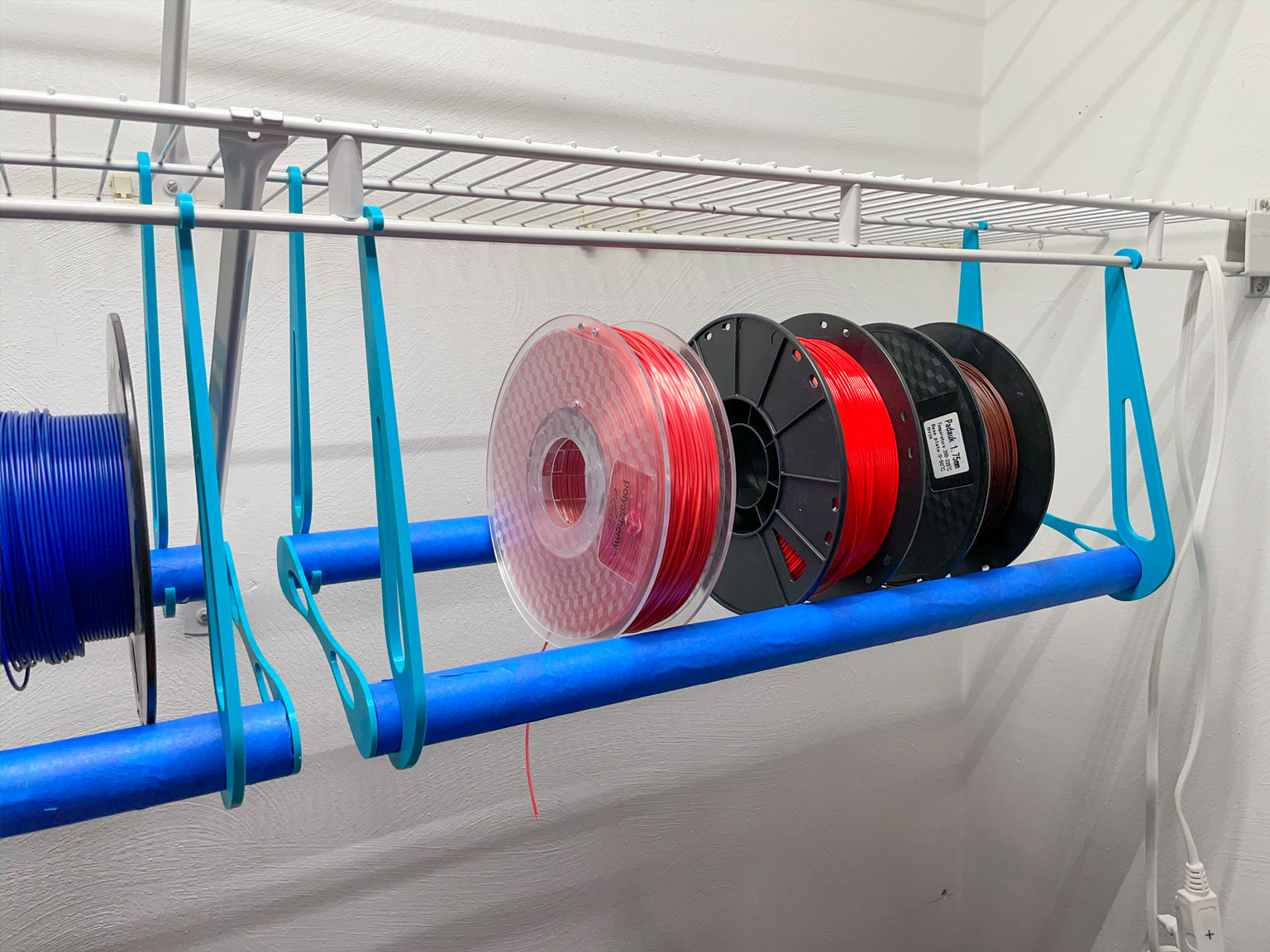 Filament Spool Rack for Wire Shelving por Marc | Descargar modelo STL ...