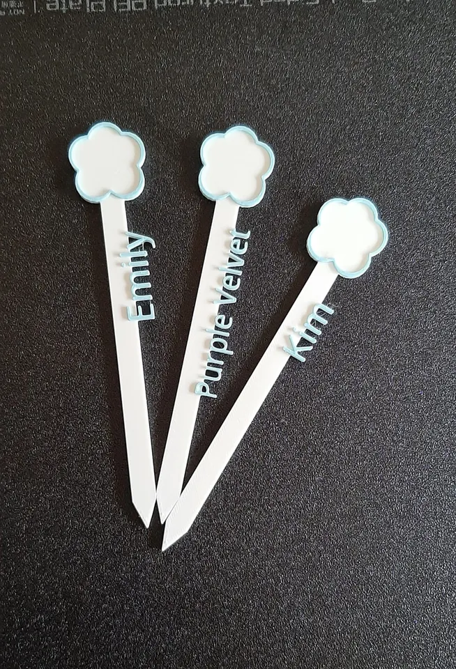 Flower labels by Trinlog | Download free STL model | Printables.com