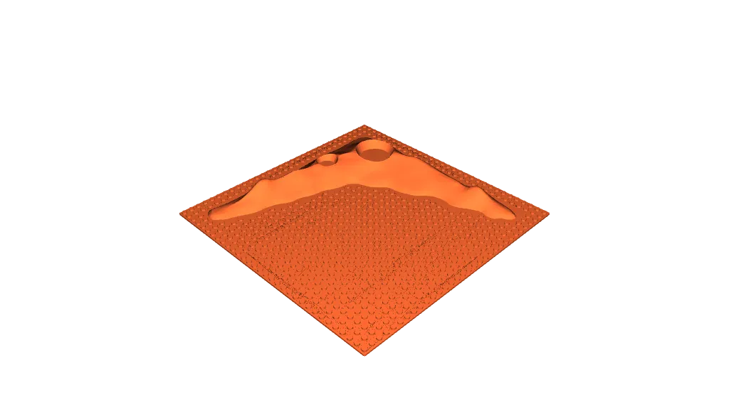 Lego Compatible (3947.dat) Baseplate 32 x 32 with Craters by thall72 ...