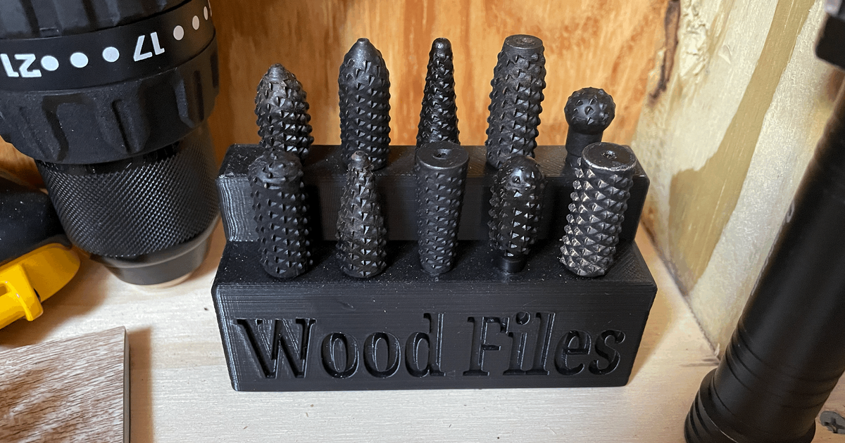 Wood Rotary File Rasp Set Holder By Btcmaker Download Free Stl Model