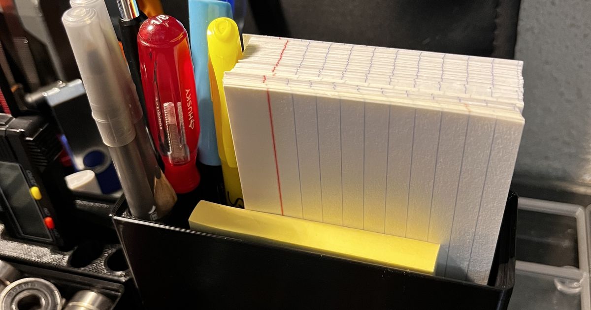 Gridfinity Index Card and Pen Holder Remix by Maker Null | Download ...