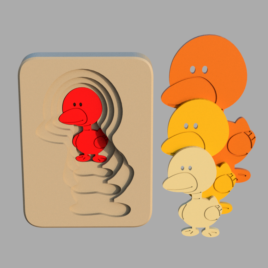 CUTE DUCK - multilayer puzzle for toddlers by Martin | Download free ...