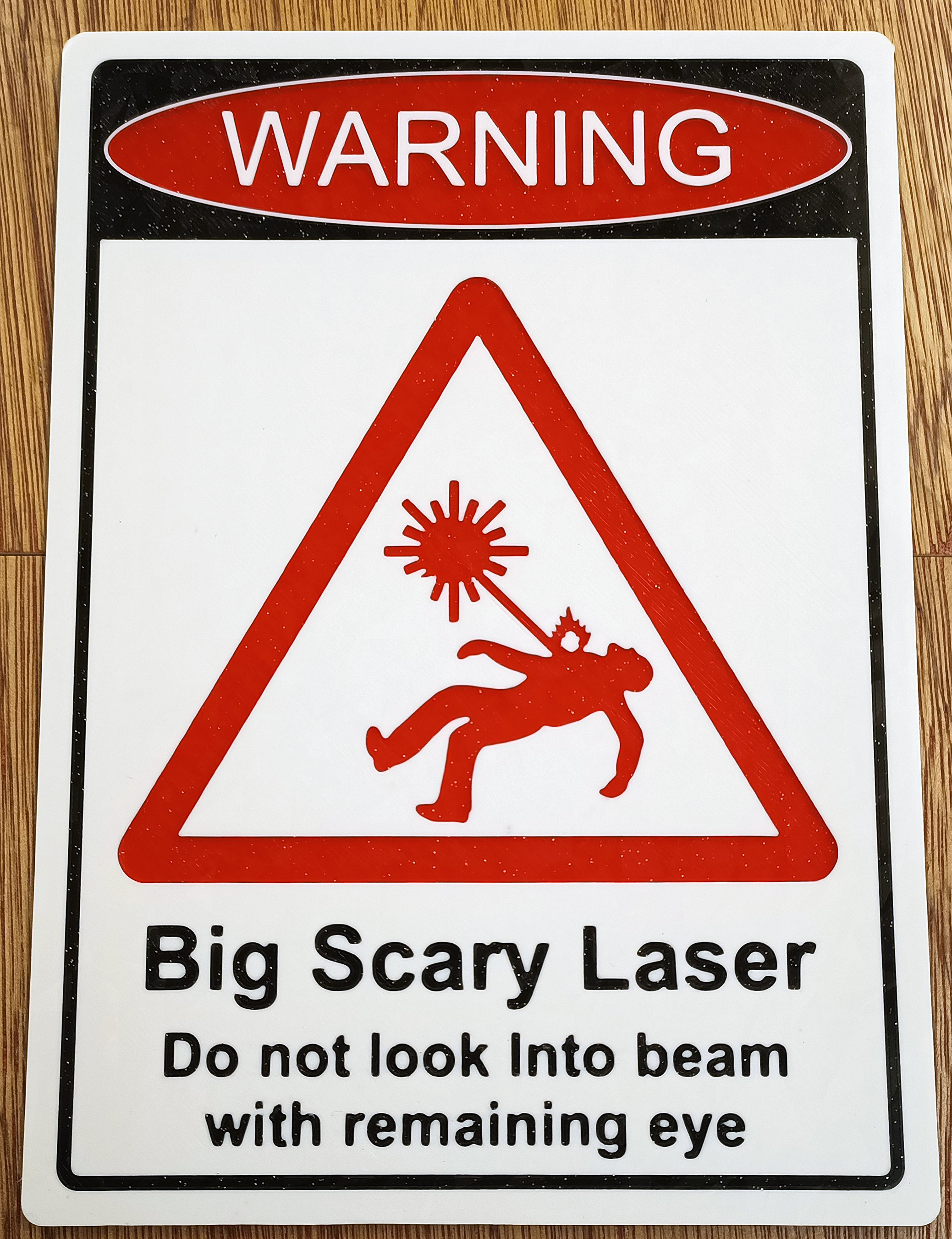 "Big Scary Laser" - funny warning sign by Spudd78 | Download free STL ...