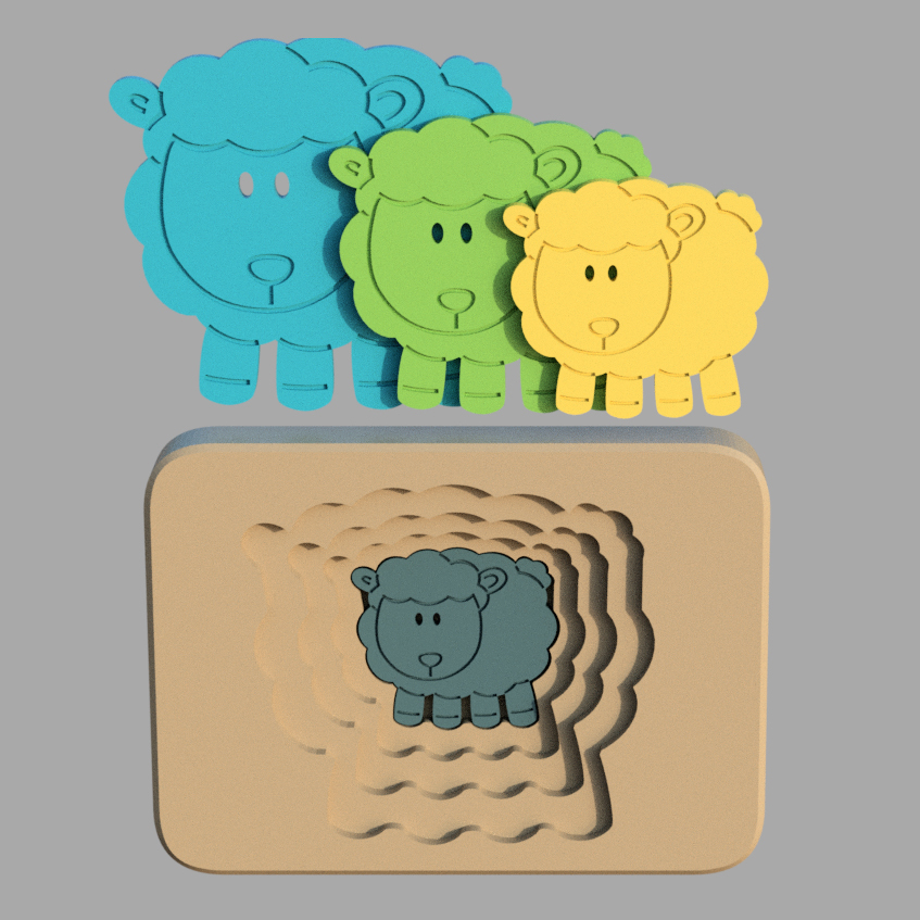 CUTE SHEEP - multilayer puzzle for toddlers by Martin | Download free ...