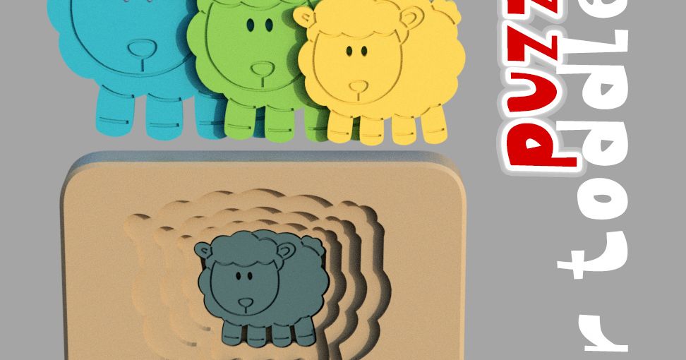 CUTE SHEEP - multilayer puzzle for toddlers by Martin | Download free ...