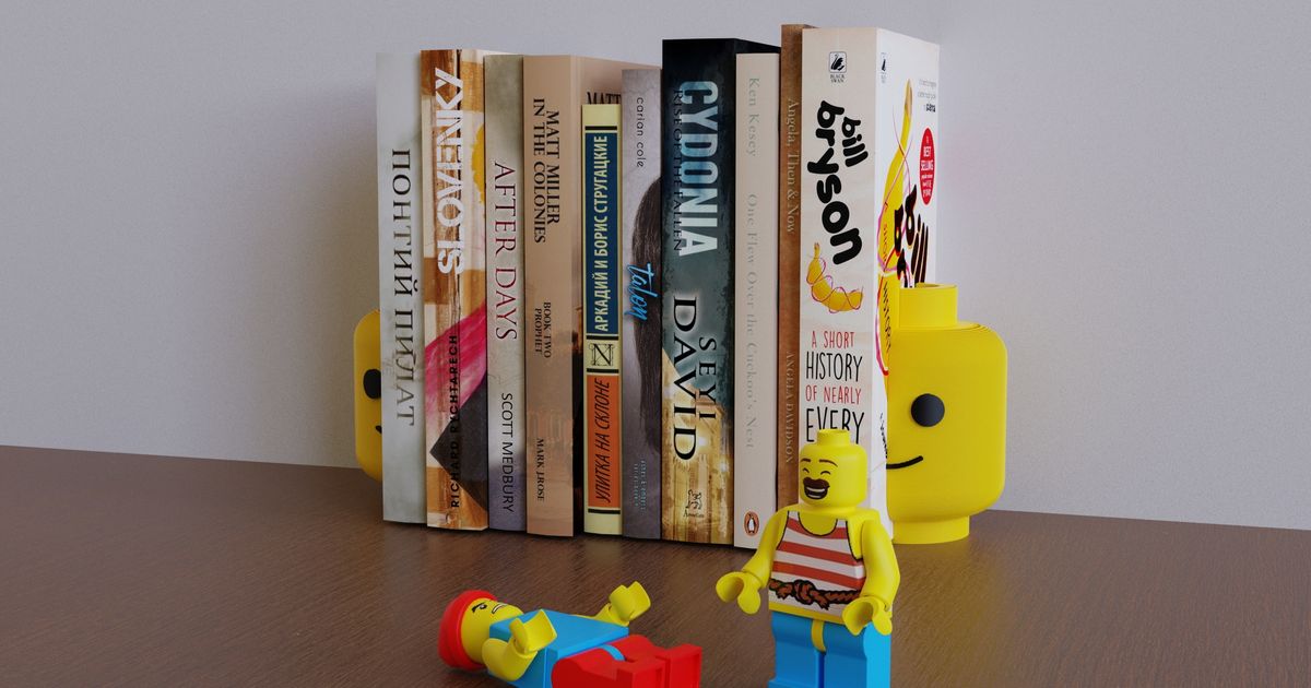 Lego Head Bookend by fanecator | Download free STL model | Printables.com