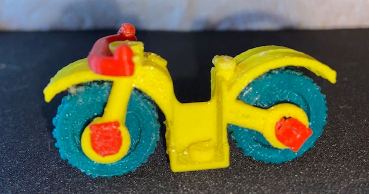 Motorcycle for Mini-Figure by Sandy Wrestler | Download free STL model ...
