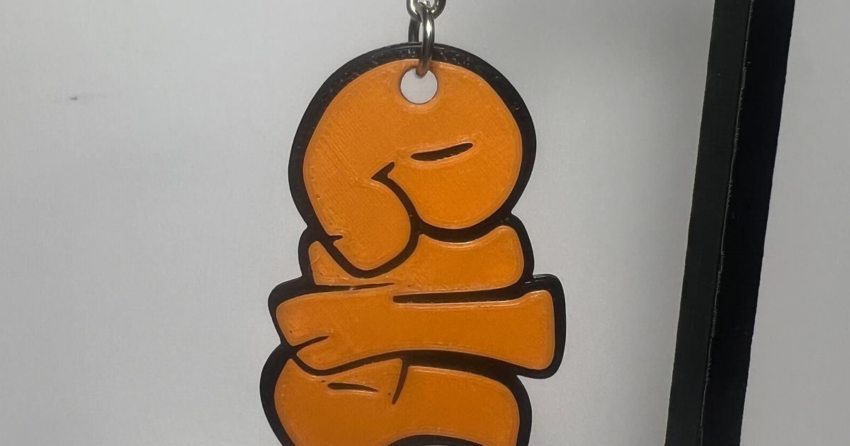 End Graffiti Keychain by Dlux Brand | Download free STL model ...