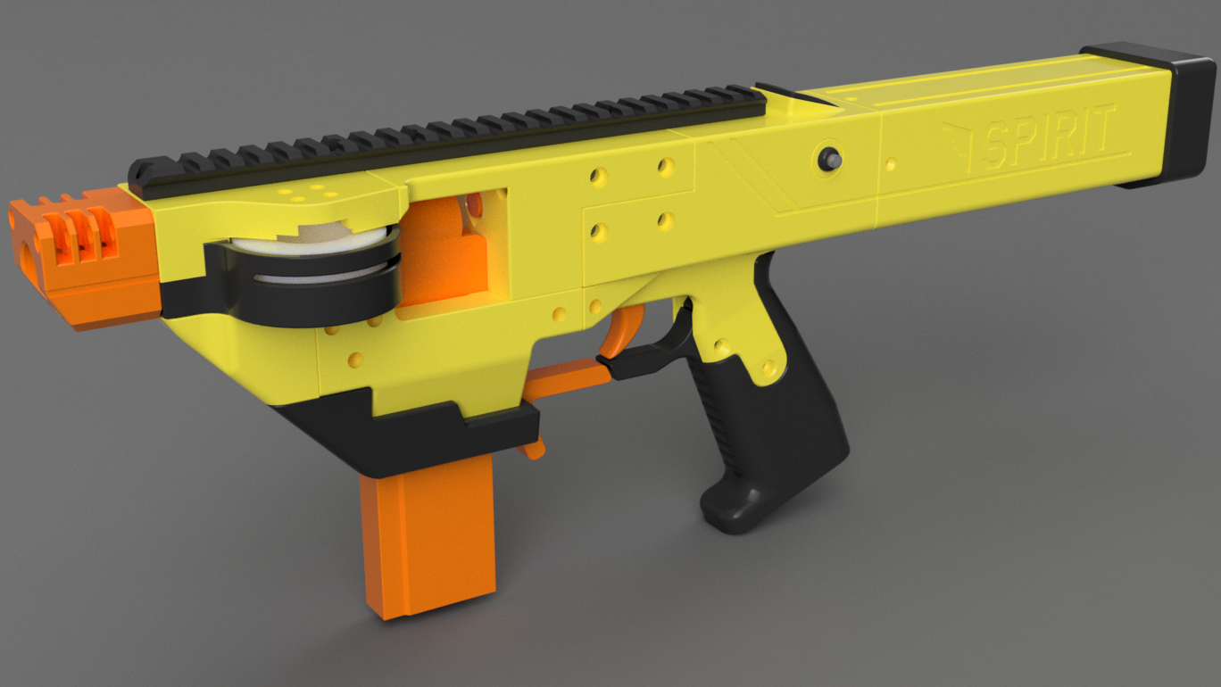 Spirit - A brushless flywheel dart blaster by wonderboy | Download free ...