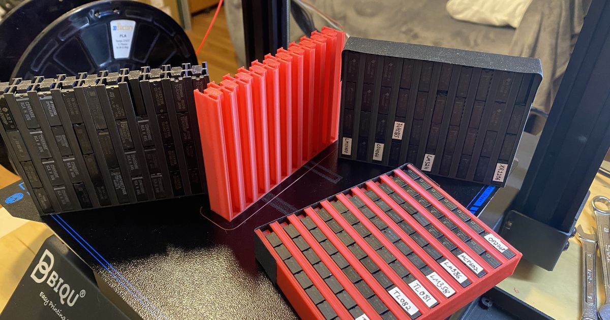 DIP IC Storage Box - parametarized by kesor | Download free STL model ...