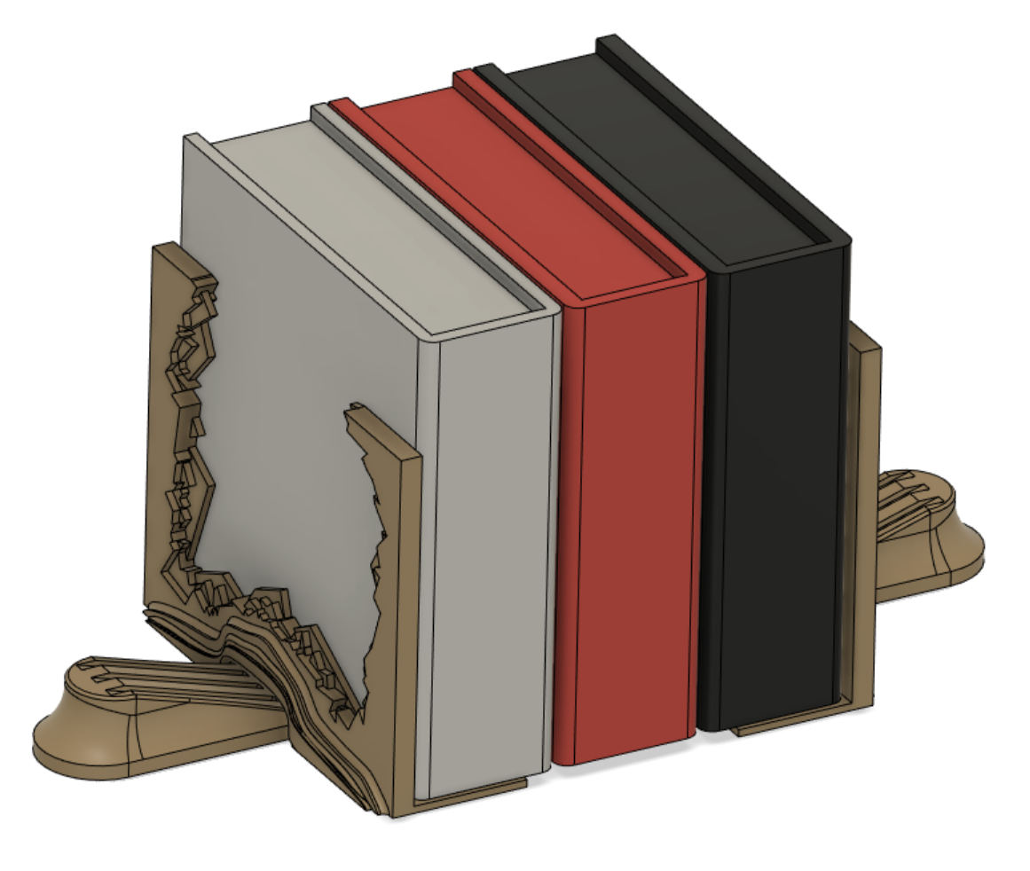 Bookend (Unstoppable Knowledge) by Doc Holladay | Download free STL ...