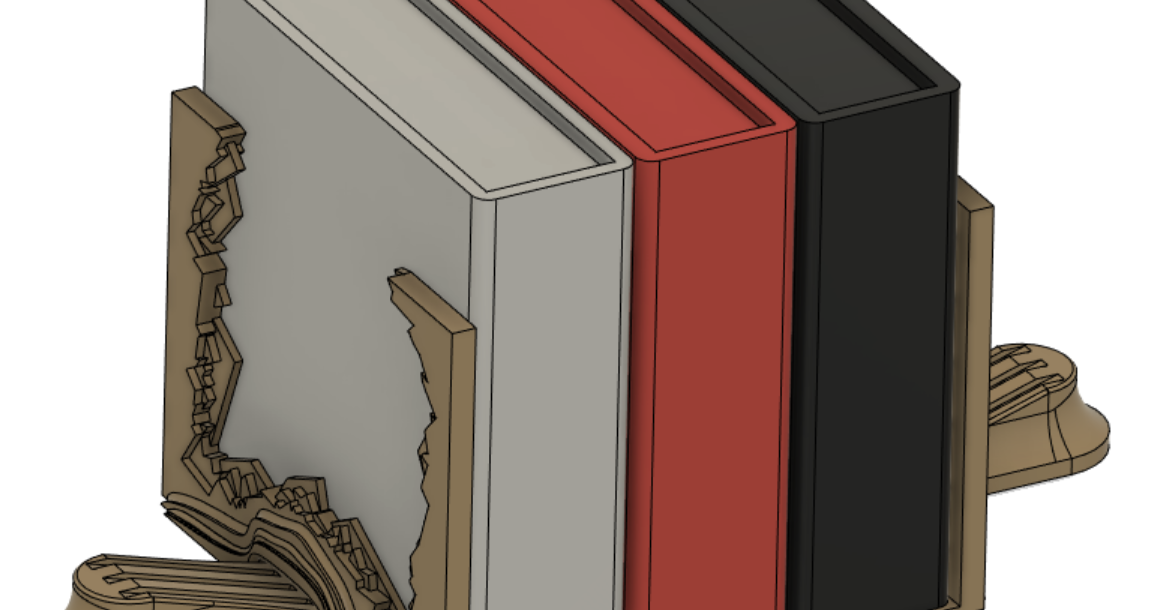 Bookend (Unstoppable Knowledge) by Doc Holladay | Download free STL ...