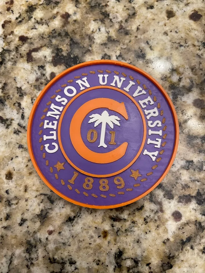 Clemson ring coaster by SR22pilot | Download free STL model ...