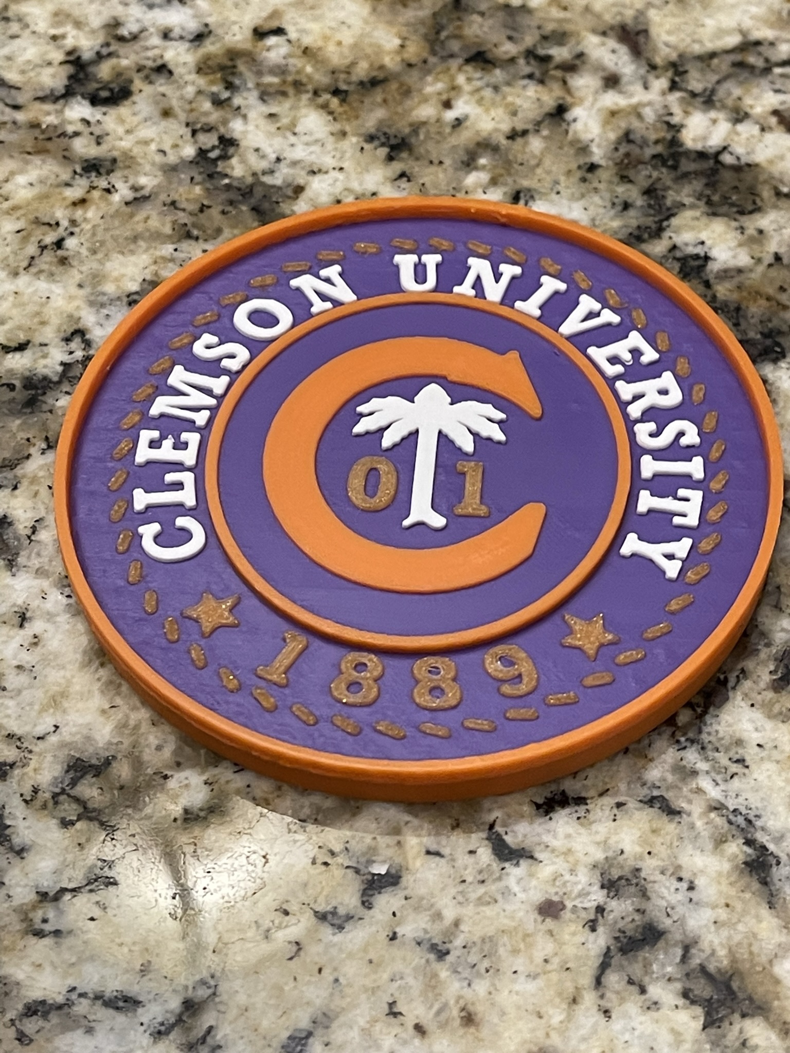 Clemson ring coaster by SR22pilot | Download free STL model ...