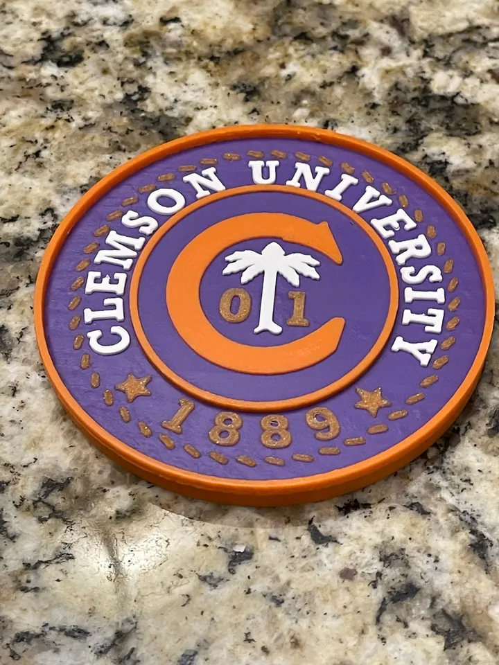 Clemson ring coaster by SR22pilot | Download free STL model ...
