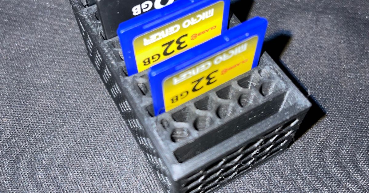 Hex SD Card Holder (5 Slots) by Danny Meyers | Download free STL model ...