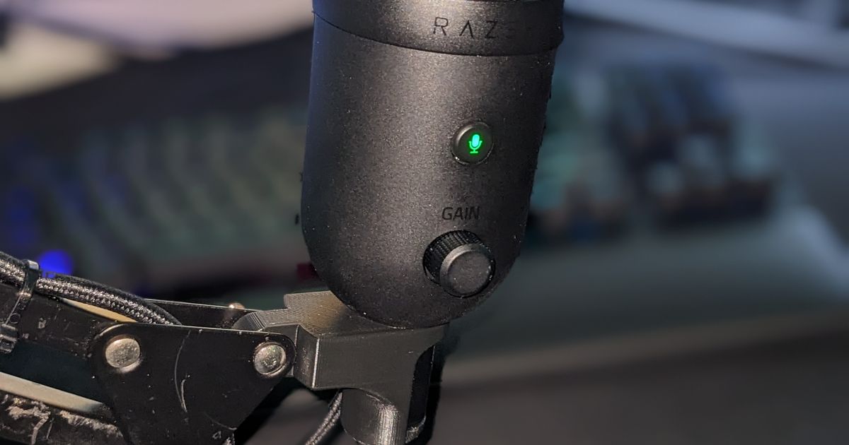 Razer Seiren v2 X microphone Arm mount by ASpin | Download free STL ...