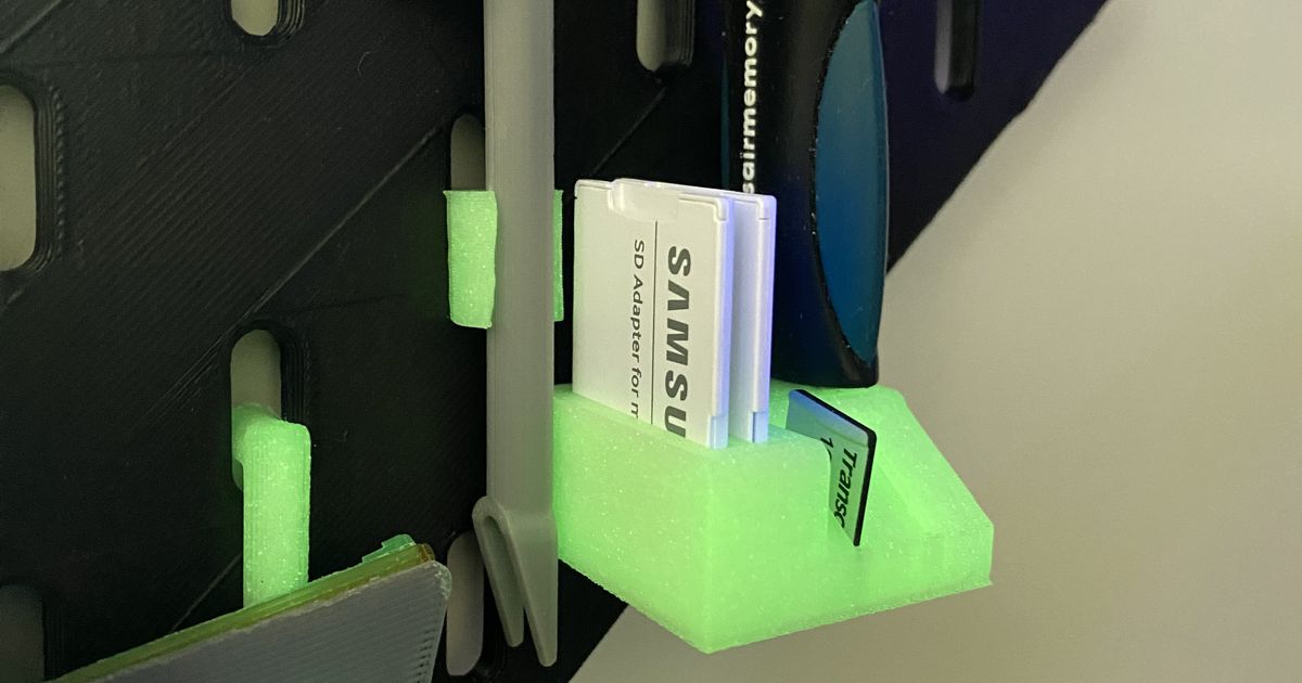 Skådis Holder for SD + micro-SD + USB (slim) by Settlers | Download ...