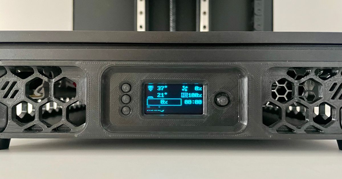 Voron V0.2 and V0.2 R1 Screen Front Skirt with Built-in OLED Display by ...
